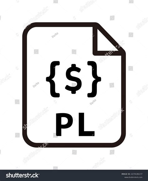 file formats vector icon illustration perl stock vector royalty free
