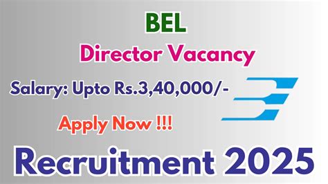 Bel Director Recruitment 2025 26 Apply Online