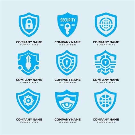 Premium Vector Security Vector Logo Icons Set