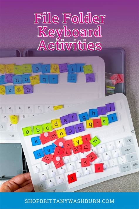 File Folder Keyboard Activities Folders Picture Letters File Folder