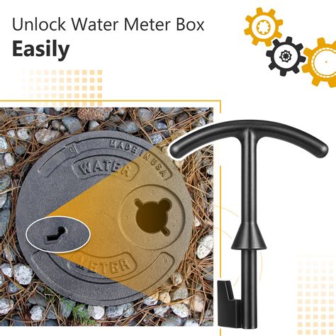 Feekoon 1 Pack 55 Water Meter Box Key Compatible