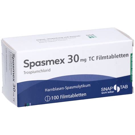 Spasmex 30 Mg Tc Filmtabletten 100 St Mit Dem E Rezept Kaufen Shop Apotheke