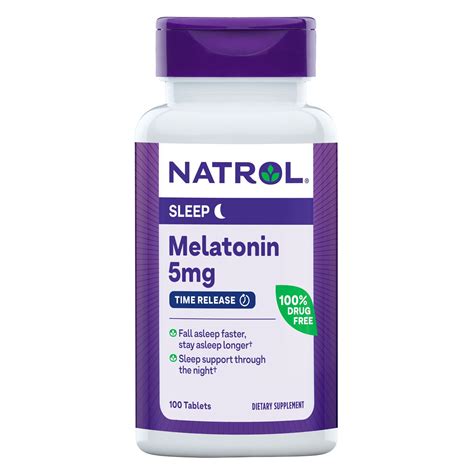 Natrol Melatonin Time Release 5mg 100 Ct Ingredients Cvs Pharmacy