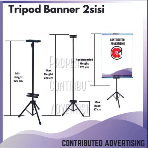 Jual Tripod Display Stand Banner Tripod Poster Stand Banner Berdiri Rangka Saja Kota
