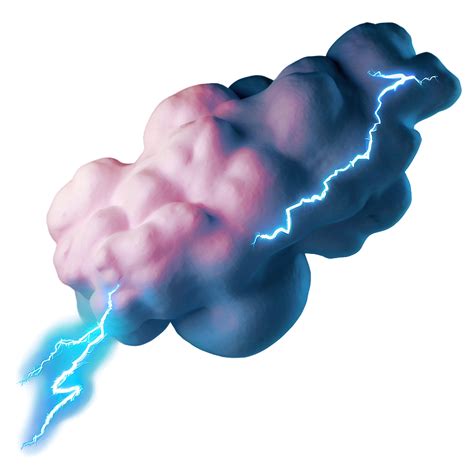 Download Pink Cloud With Lightning Png Msw