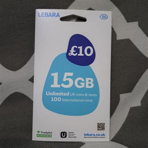 Lebara Mobile Payg Pay As You Go Sim Card 4g 5g Runs On Vodafone