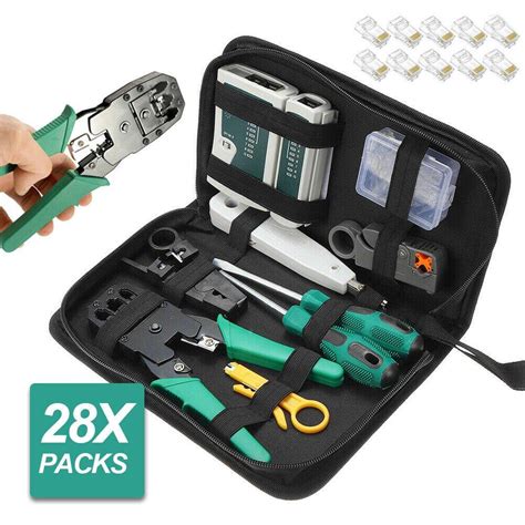 Analyzer Network Cable Tool Kit Lan Crimper Down Wire Stripper Cat5 6