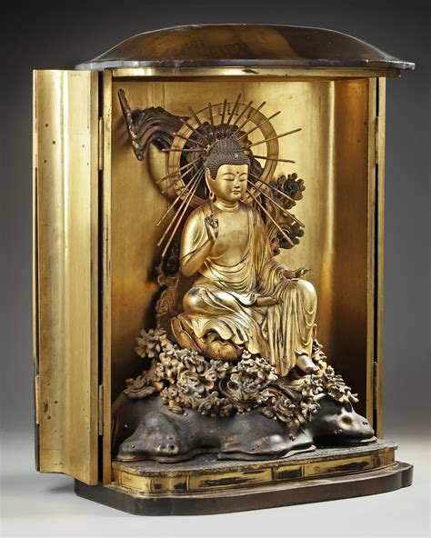 A Japanese Statue Of A Sitting Amida Nyorai Edo Period