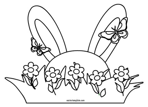 Free Easter Bunny Ears In Grass Easter Template