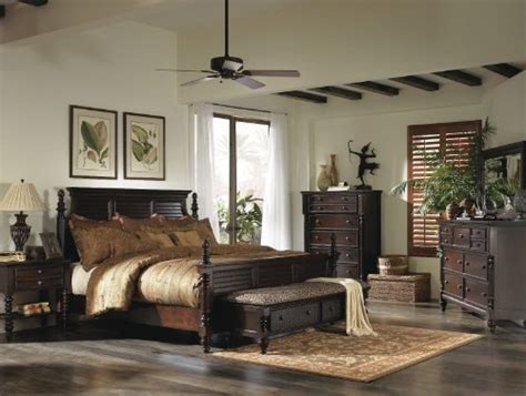 British Colonial Bedroom With Bed Dresser And Mirror Key Town