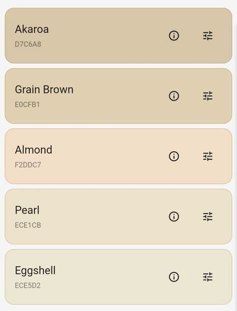 Blonde Hex Codes