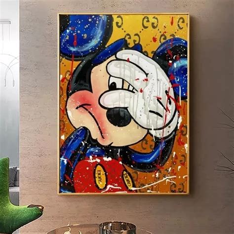 Quadro Decoração Mickey Mouse Timido 60x90 Parcelamento Sem Juros