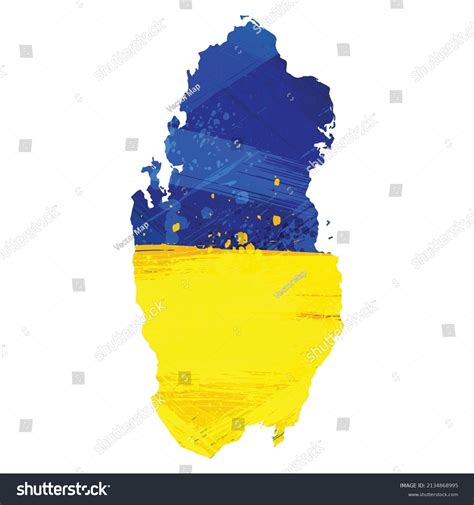 Vector Map Qatar Isolated Vector Illustration Stock Vector Royalty