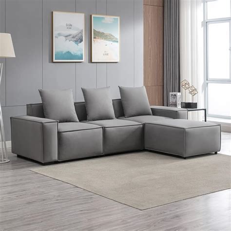 Mixoy 105 L Shaped Convertible Modular Sectional Sofa India Ubuy