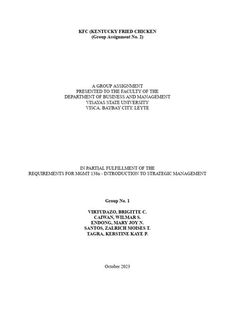 D224 Group Assignment 2 Mgmt 138n Introduction To Strategic