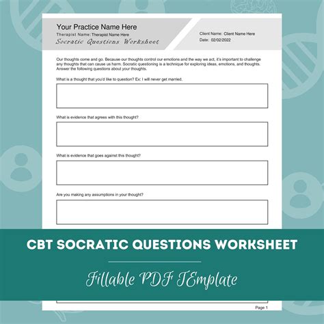 Examples Of Socratic Questioning In Therapist Worksheet Examples