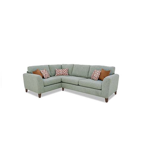 Pippa Fabric Small Left Hand Facing Corner Sofa With Wooden Feet Eau