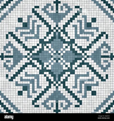 Mosaic Tiles Background Seamless Vector Pattern Stock Vector Image