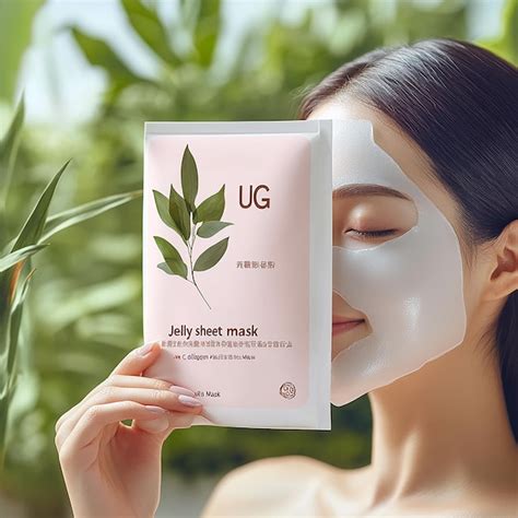Rendered Photos Of Design A Facial Sheet Mask Packaging Premium Ai