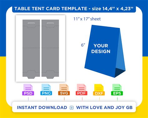 Table Tent Food Card Template Png Svg Dxf Eps Pdf Psd Etsy Uk