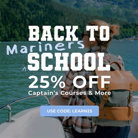 Back To Mariners School 25 Off Sitewide Homepage Banner