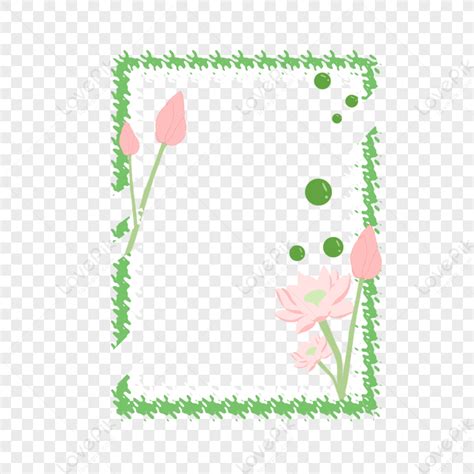 Fancy Frame Pattern Picture Lotus Lotus Flowerbed Bubbles Png Image