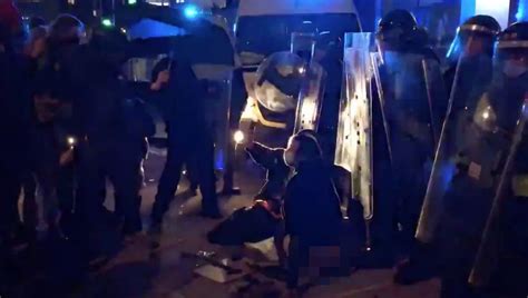 Women Urinate And Defecate At The Feet Of Police Officers During