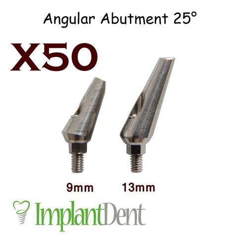 50 Angular Titanium Abutment 25 Hex Dental Implant Lab Prosthetics