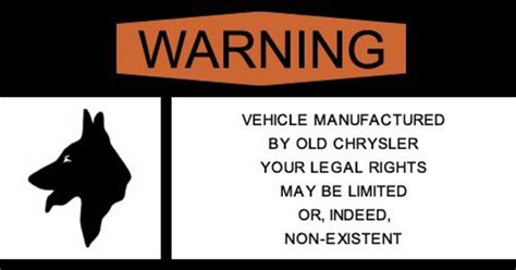 New Chrysler Liability Warning Label The Truth About Cars