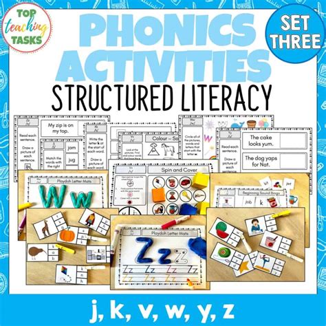 Phonics And Structured Literacy Activities Set Three 6 Focus Sounds