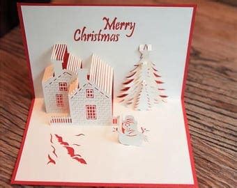 3d Christmas Card Etsy