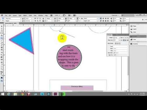 Indesign Creating Shapes And Adding Text Youtube