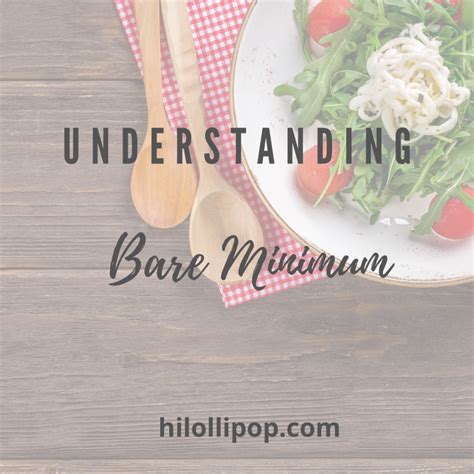 Understanding The Bare Minimum HI Lollipop
