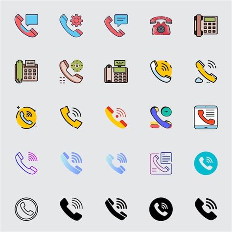 Premium Vector Phone Icon Vector Set Of Flat Phone And Mobile Phone