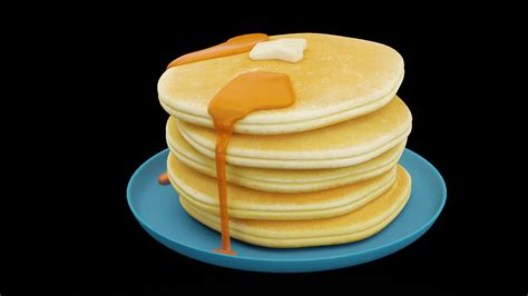 Fluffy Pancakes 3d Model By Thedazking