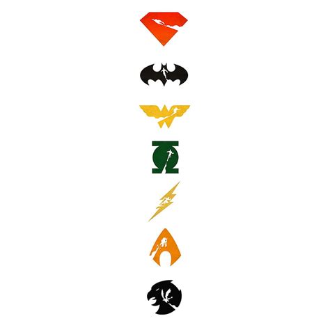 Justice League Symbols Tattoo