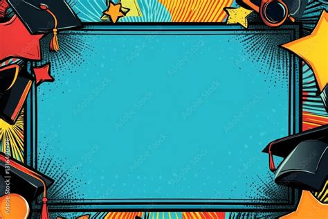 Comic Photo Frame For Class Of 2022 In Pop Art Style A Photo Album For