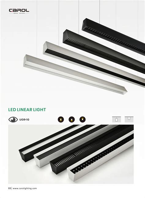 36w Led Linear Light With Grille Diffuser