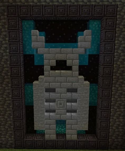 Warden Statue In Ancient City Build Minecraft Statues Minecraft