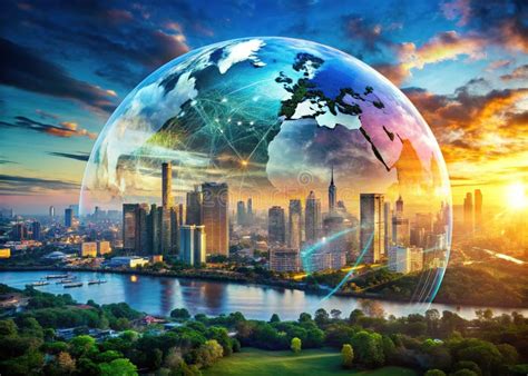 Aigenerated Double Exposure A Fractured Global Economy Visualizing The Crisis Of