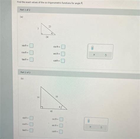 [solved] Find The Exact Values Of The Six Trigonometric Fu