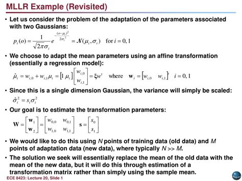 Ppt Objectives Mllr For Two Gaussians Mean And Variance Adaptation Matlb Example Powerpoint