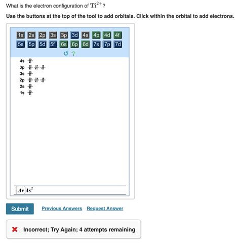 Solved What Is The Electron Configuration Of Ti Use The Chegg Com