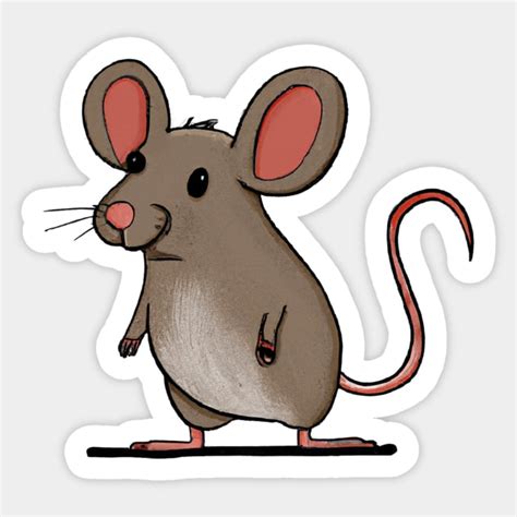 Cute Mouse Drawing Mouse Sticker Teepublic