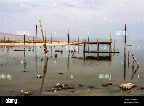 Old And Broken Marina Infrastructure In Salton Sea Beach Salton Sea