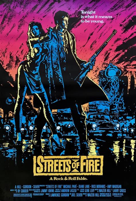 Original Streets Of Fire Movie Poster Michael Pare Diane Lane