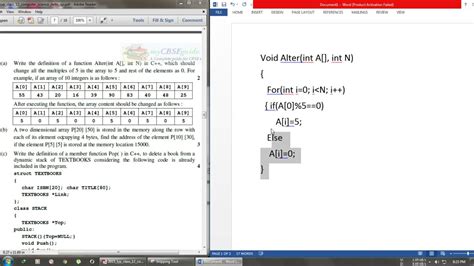 D Array Problem CBSE Class Th Computer Science YouTube