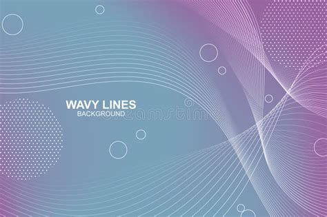 abstract wavy lines on gradient background stock illustration