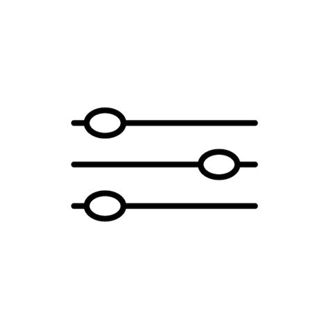 Premium Vector Settings Sliders Icon Set Adjustment Button Vector Symbol Interface Filter Icon