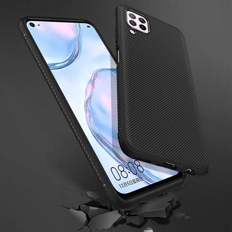 Huawei P40 Lite Twill Texture Black Case - eMAG.bg